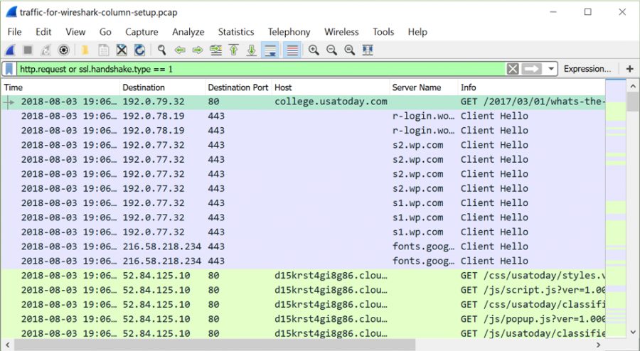 Wireshark Tutorial: Changing Your Column Display