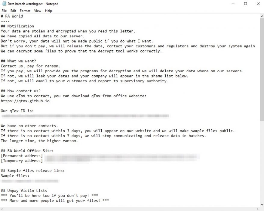 From RA Group to RA World: Evolution of a Ransomware Group